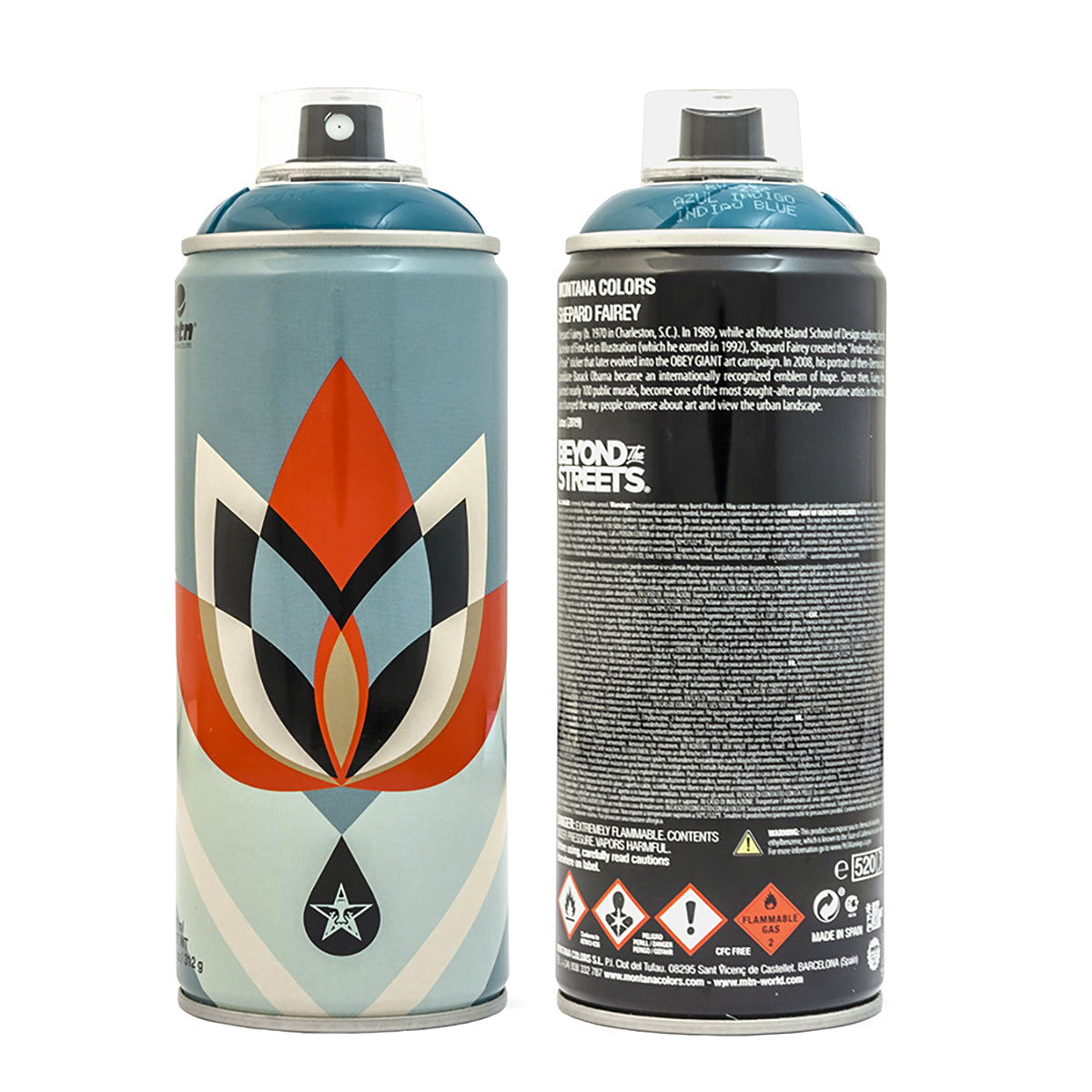 Obey Giant | Shepard Fairey - "Lotus Blue" spray can – Artillerie Gallerie